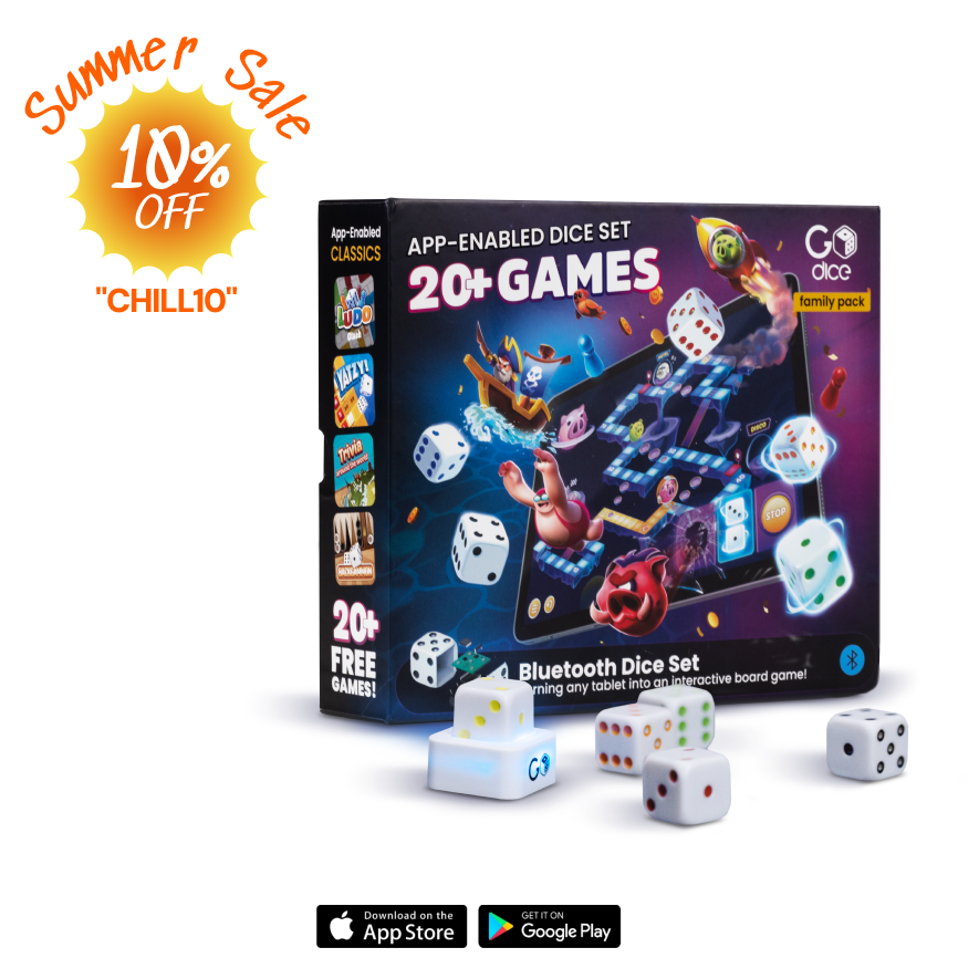 GoDice 5 Pack: Smart Dice Set for Interactive Gaming | Particula