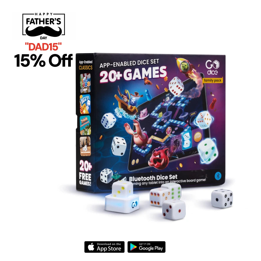 GoDice 5 Pack: Smart Dice Set for Interactive Gaming | Particula
